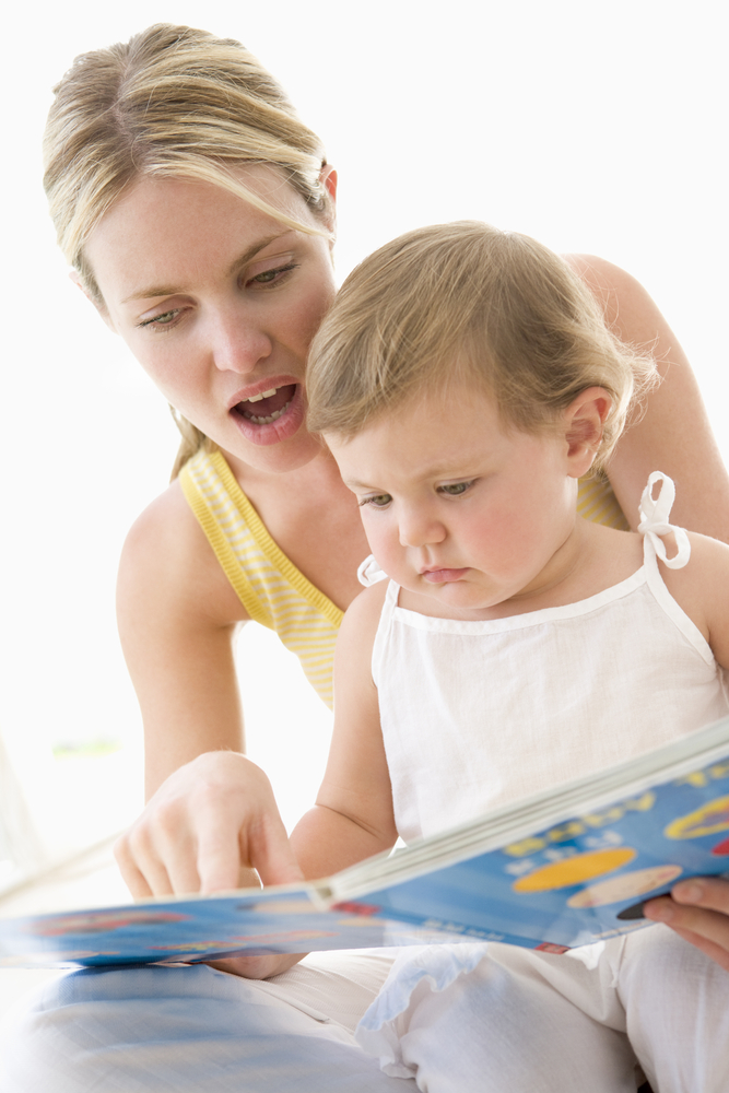 sh Mom w baby and pointing book - My Child’s Speech