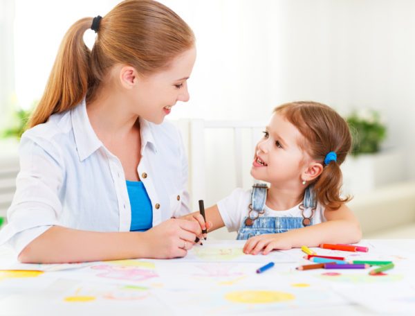 PS girl talking to mom - My Child’s Speech